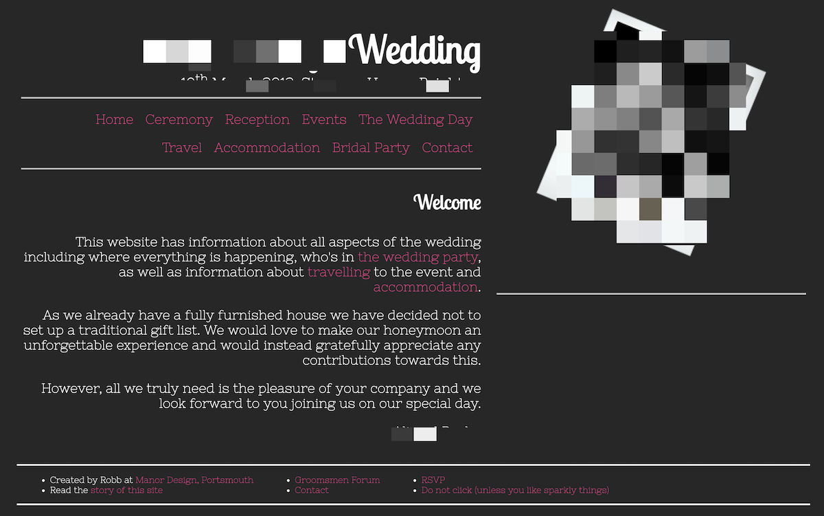 My Best Friend's Wedding Website • Robb Knight